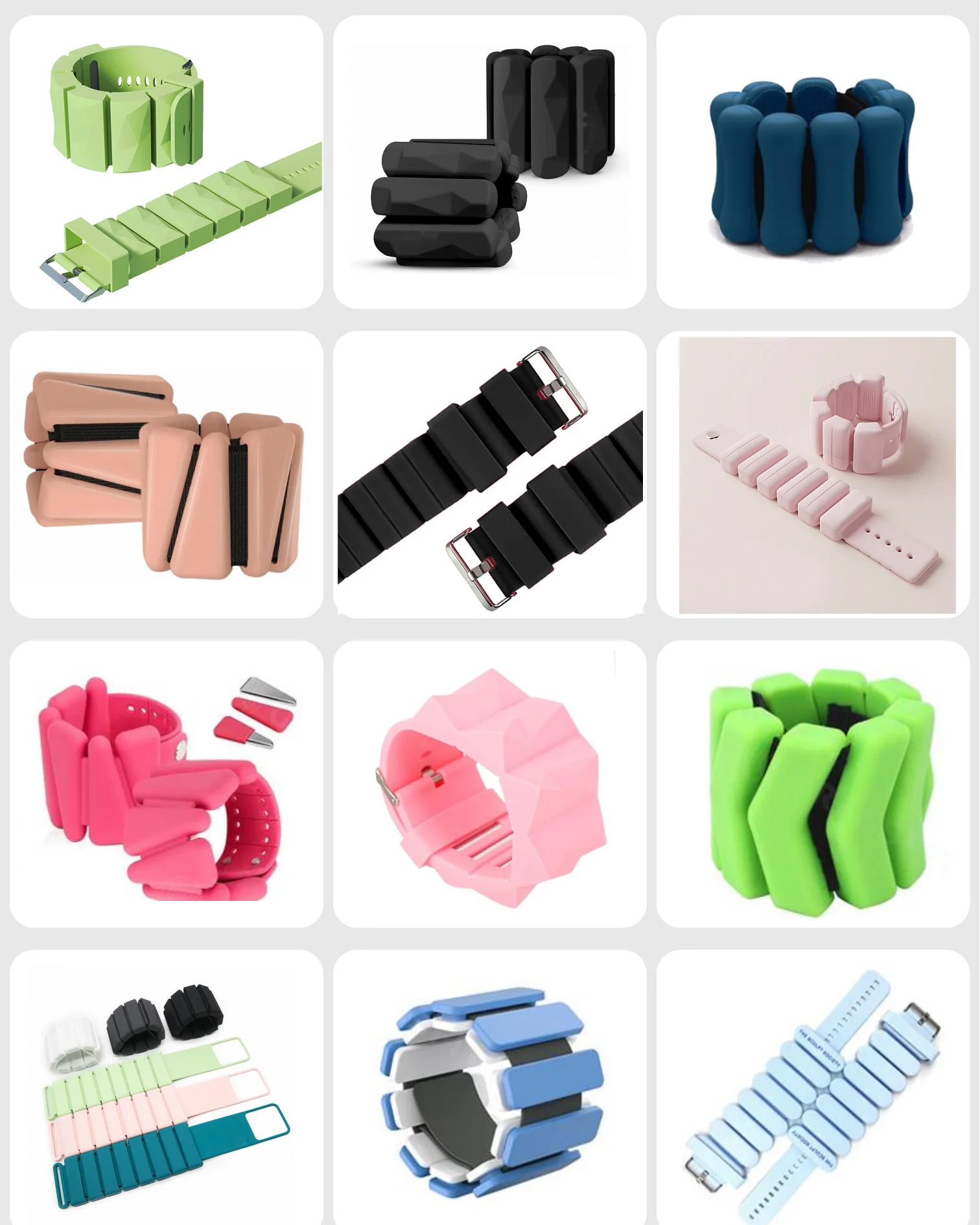 Custom Adjustable Bracelet Wrist Weight Silicone Wearable Wrist And ...