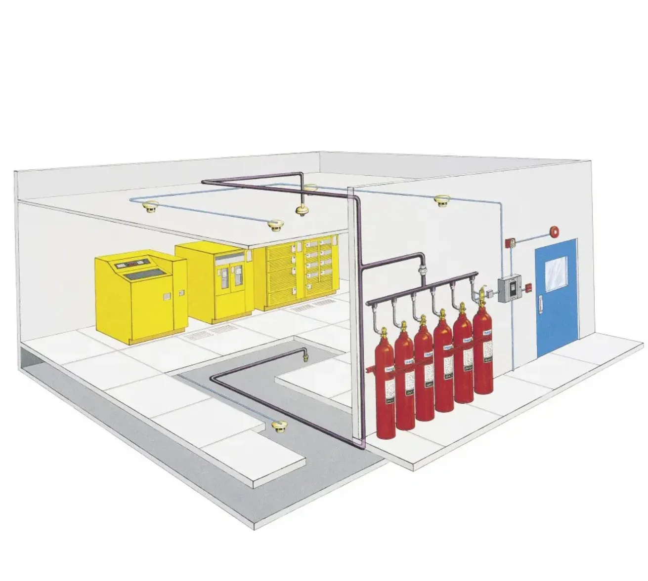 W-TEL Modular Data Center - Efficient Cold Aisle Containment