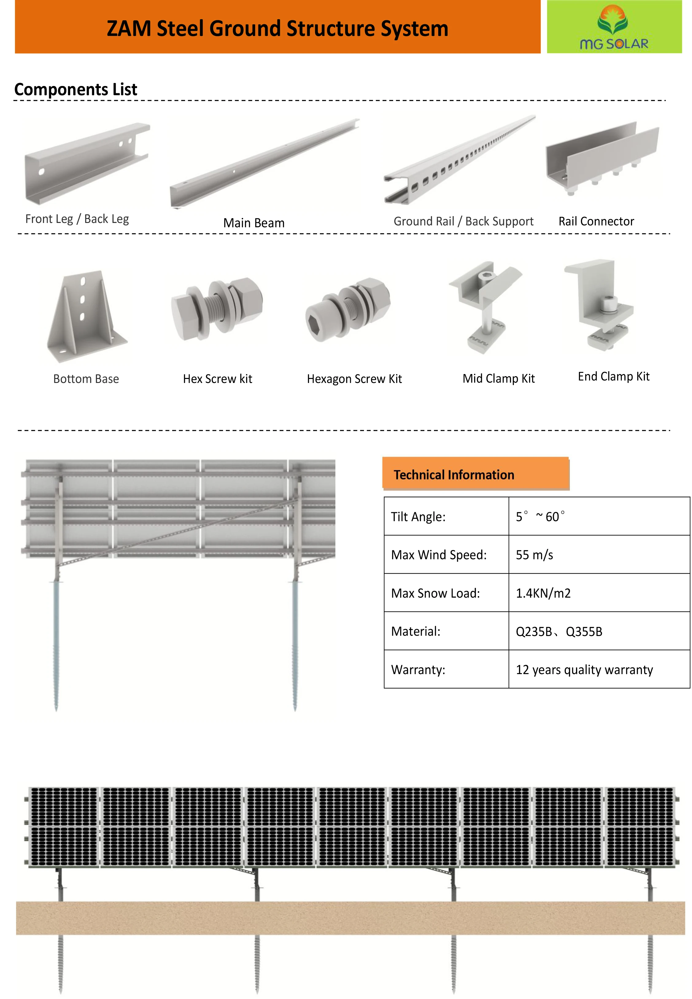 Solar Zam Steel Ground Mounted Structure System Manufactured In China ... Solar Zam Steel Ground Mounted Structure System Manufactured In China ...