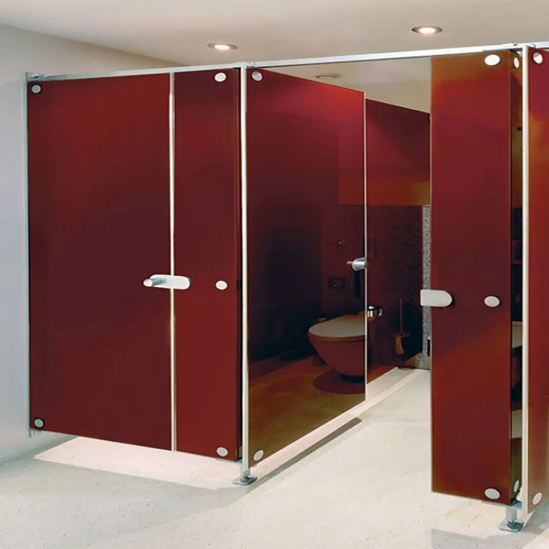 Compact Laminated Phenolic Hpl Toilet Cubicle Partition Easy To Clean ...