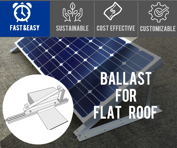 Flat Roof Solar Mounting Solution Solar Panel Bracket Of Flat Roof ...