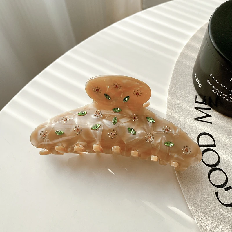 Custom Large Size 10.8cm Cellulose Acetate Rhinestone Hair Claw Clip ...