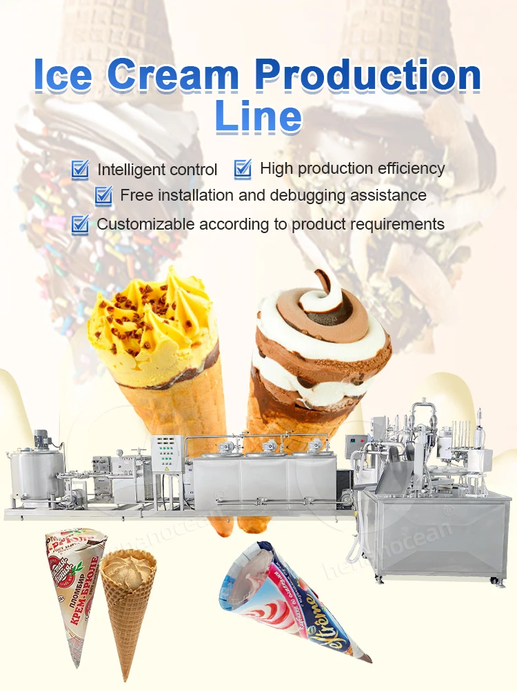OCEAN Full Automatic Ice Cream Production Equipment Complete Cup Ice ...