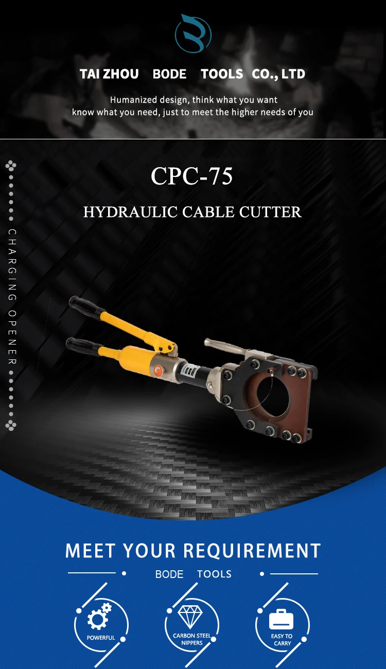 CPC-75 Portable Hydraulic Cable Cutting Tools Copper Cable and Armoured ...