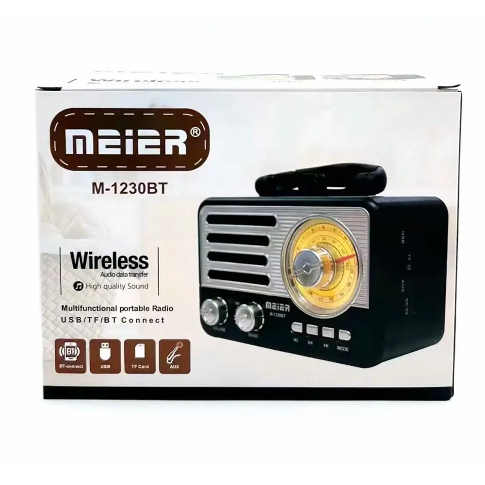 Backlight Vintage Am Fm Gift Radio Retro Usb Wireless Speaker Manual ...