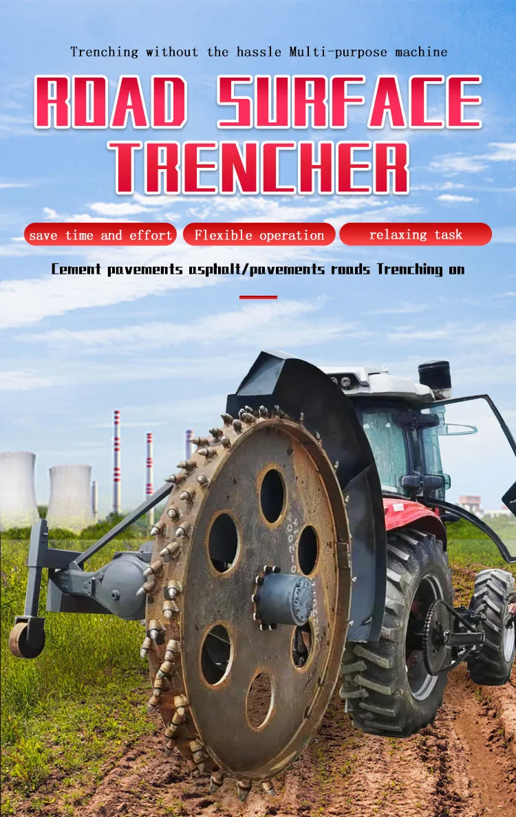 Tractor Driven Easy Operation Disc Trencher/ditcher Agricultural ...