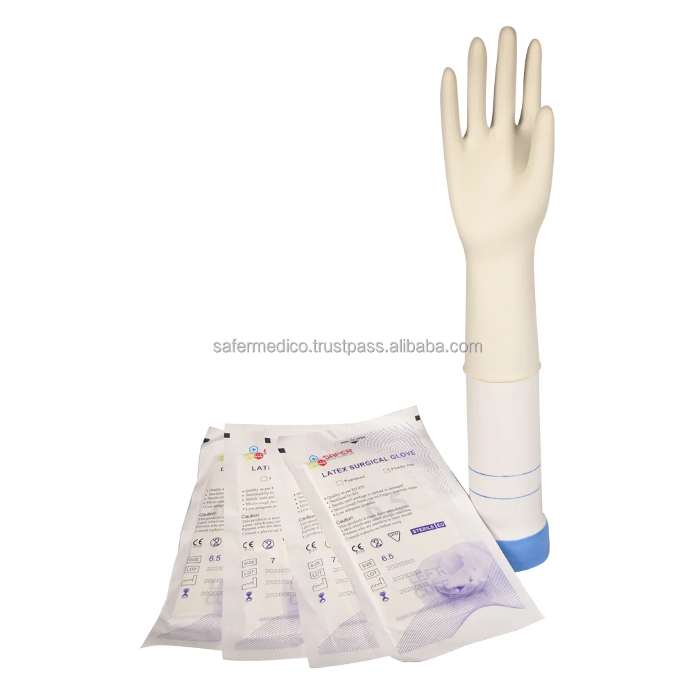 Factory Supply Hospital Gloves Latex Surgical Disposable Anti-Virus ...