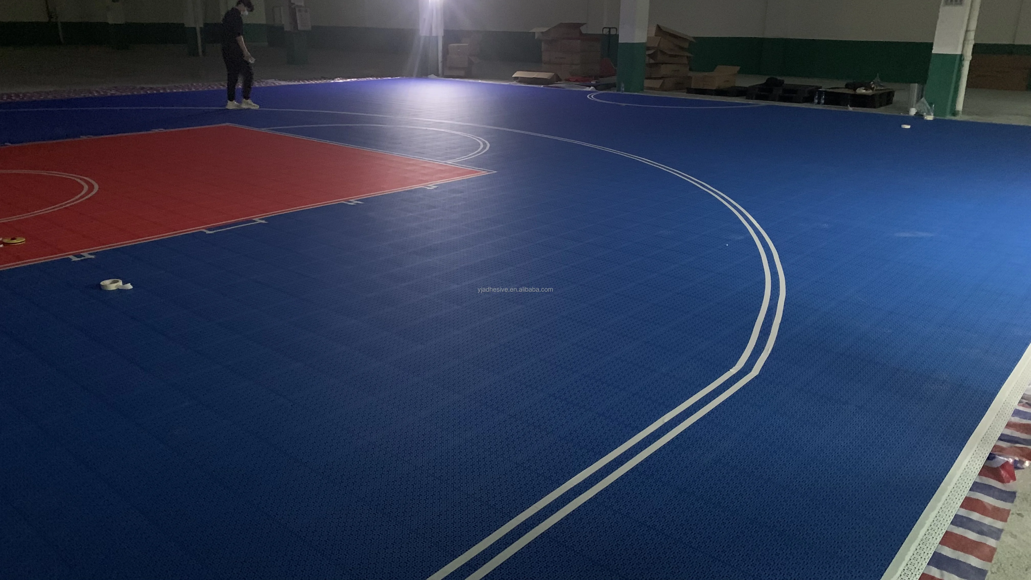 Outdoor Basketball Court Floor Rubber Mat Line Marking Half System Pp ...
