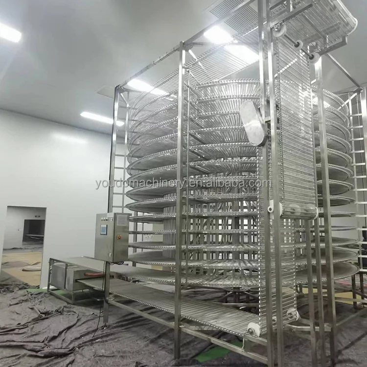 Baead Cooling Conveyor System / Food Cooling Conveyor Tower / Spiral ...