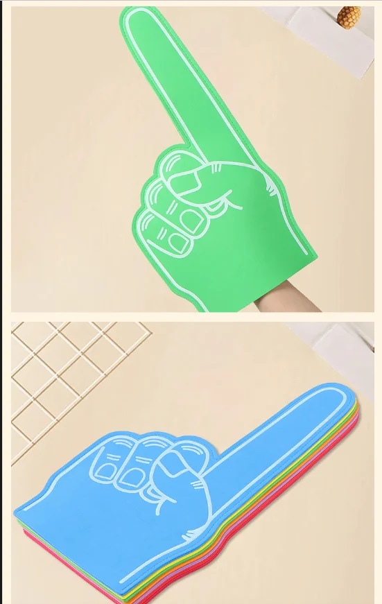 Cheering Fun Hand Foam Giant Finger Gloves - Cheerleading Props