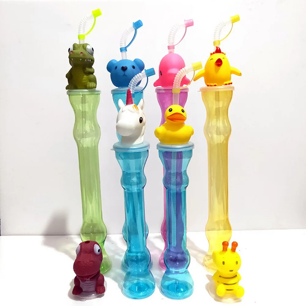 Dinosaur Shark Fruit 550ml Long Neck Cup with Cartoon Lid Plastic Yard ...
