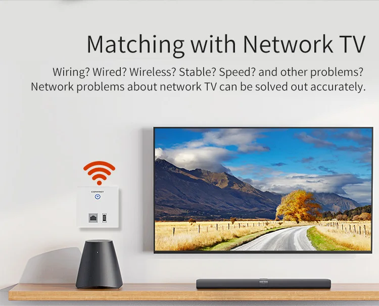 Wifi Access Point Long Range Wifi4 Indoor In-wall Wireless Router Ap ...