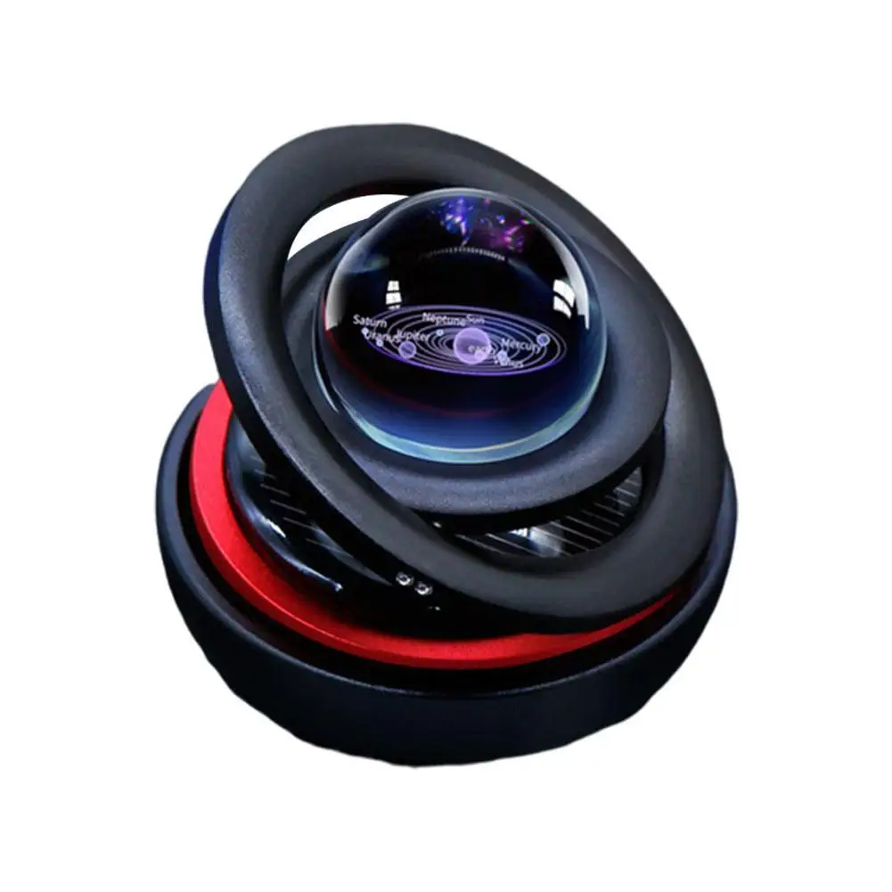 Double Ring Suspension Solar Car Perfume - Refreshing Air