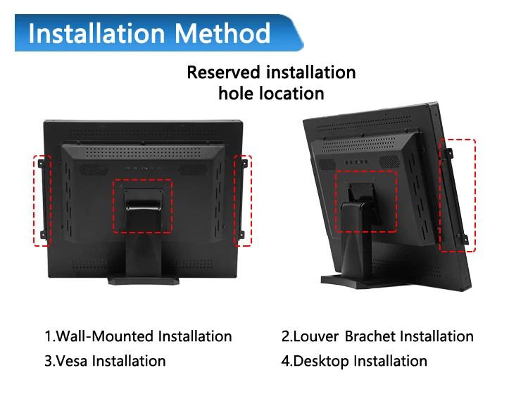 Open Frame Ip65 Industrial Monitor Embed 7 8 10.15 17 19 Inch ...
