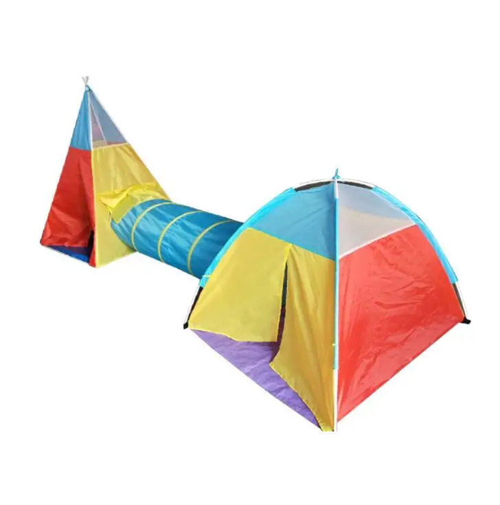 3 In 1 Pop Up Play Tent With Tunnel Collapsible Children Play Tent Toy ...