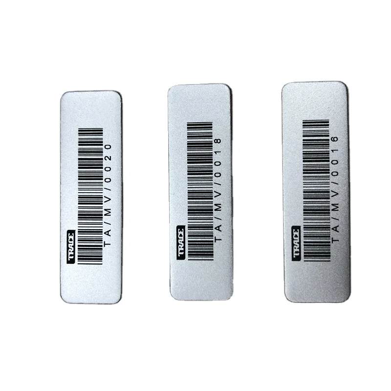 Customized Serial Numbers Logo Sign Aluminum Serialized Barcode Label ...
