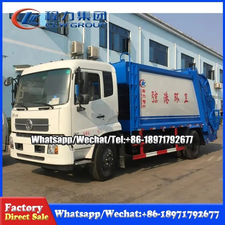 Dongfeng Garbage Compression Truck 4x2 12cbm Compressed Garbage ...