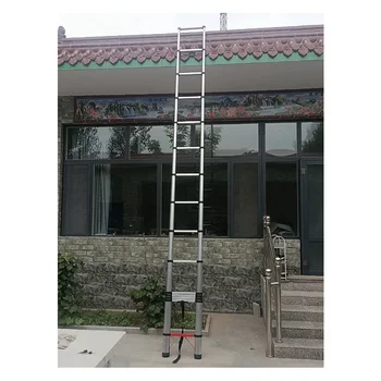 Aluminium Alloy Bamboo Section Ladder Safety Button Retraction Slow ...