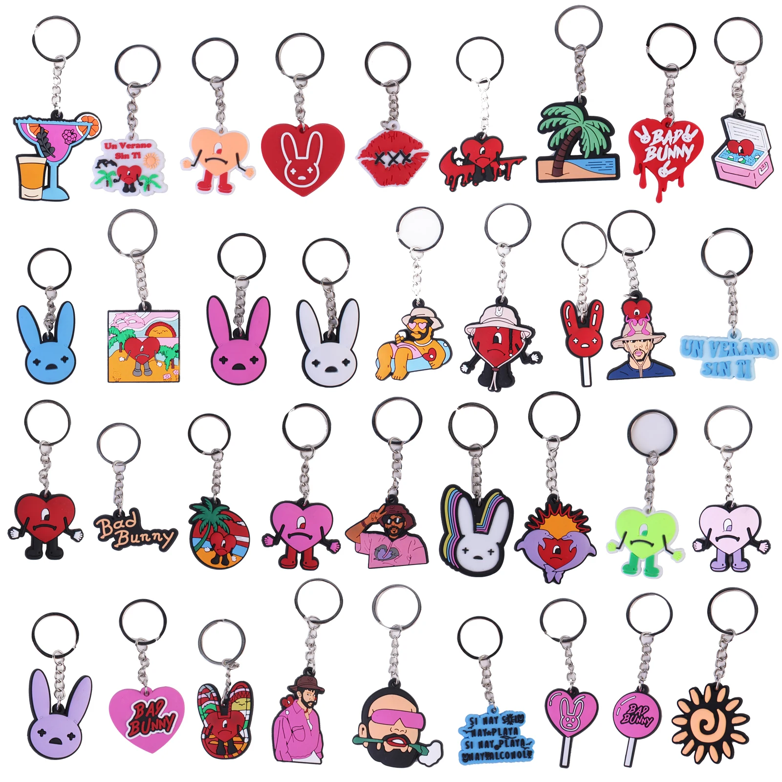 Wholesale Custom Rubber 2d Cartoon Designer Keyrings Anime Keychains ...