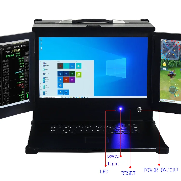 Ruggedized Trifold Computer Offers Three 18.5 1920 X 1080 Resolution ...