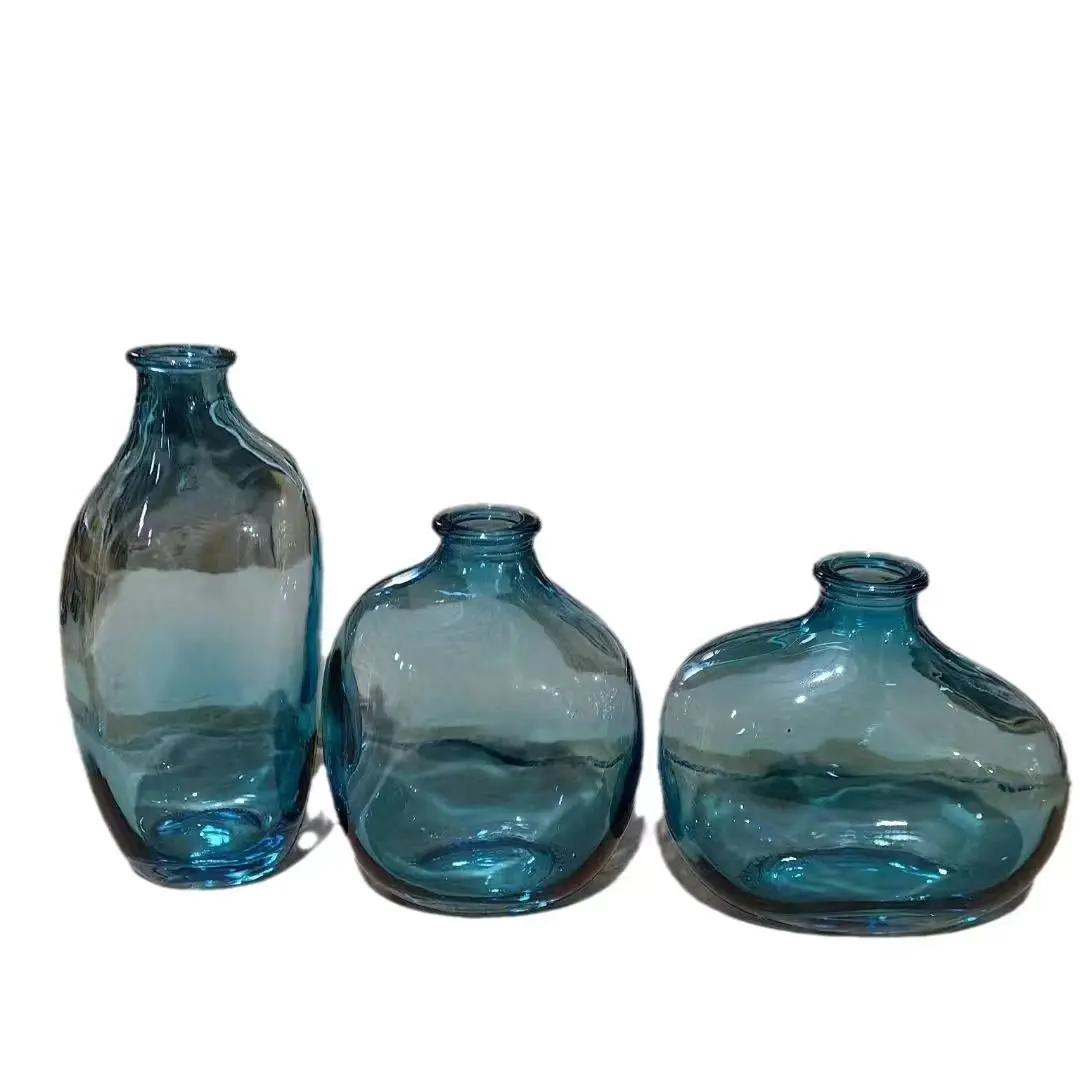 Mini modern glass vase for flowers hand blown glass bud vase glass ...