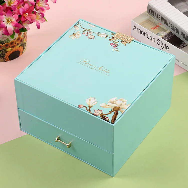 Top Grade Classic Folding Double-deck Gift Box Snack Mooncake Drawer ...