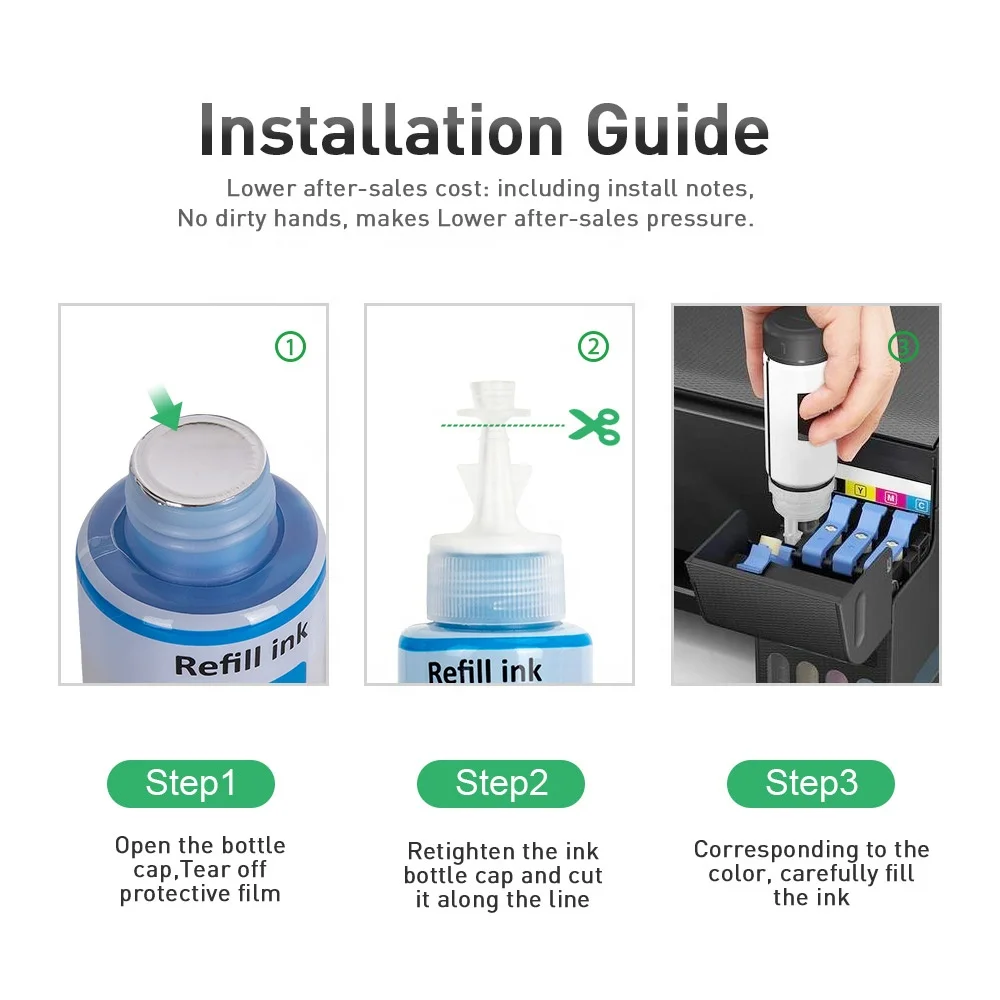 Ink-power 673 T673 T6731 Premium Color Compatible Bottle Refill Tinta ...