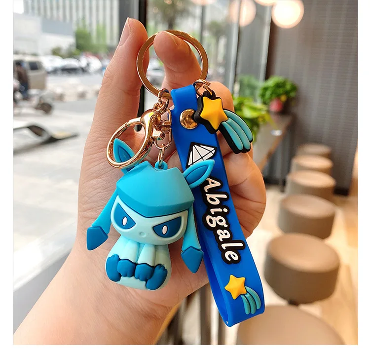 3d Pvc Custom Kawaii Cute Soft Car Cartoon Anime Keyring Key Chain Ring ...