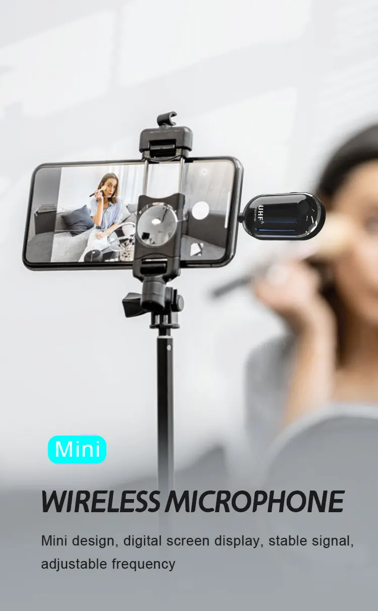 Mobile Phone Wireless Lavalier Microphone Vlogger Interview Microphones ...