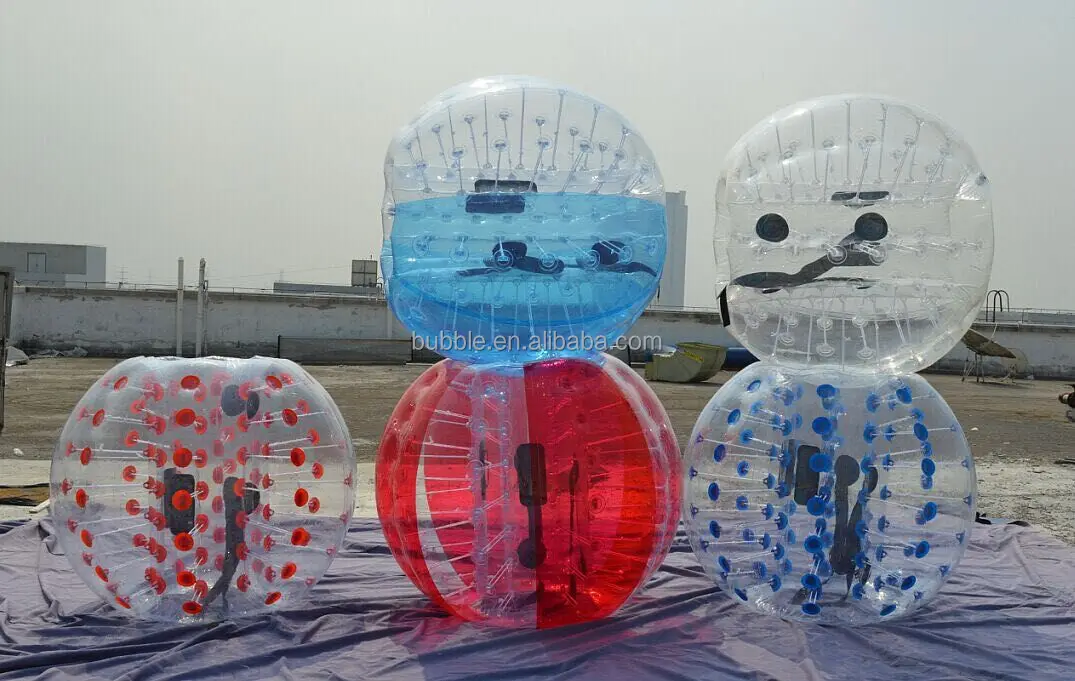 Clear Bubble Ball with Color Dots - Inflatable Bumper Ball