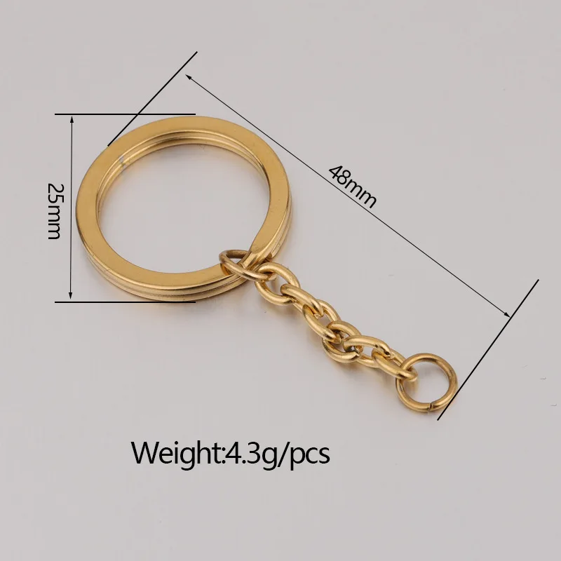 MIENTER Stainless steel keyrings diy jewelry accessories fashion 18k ...