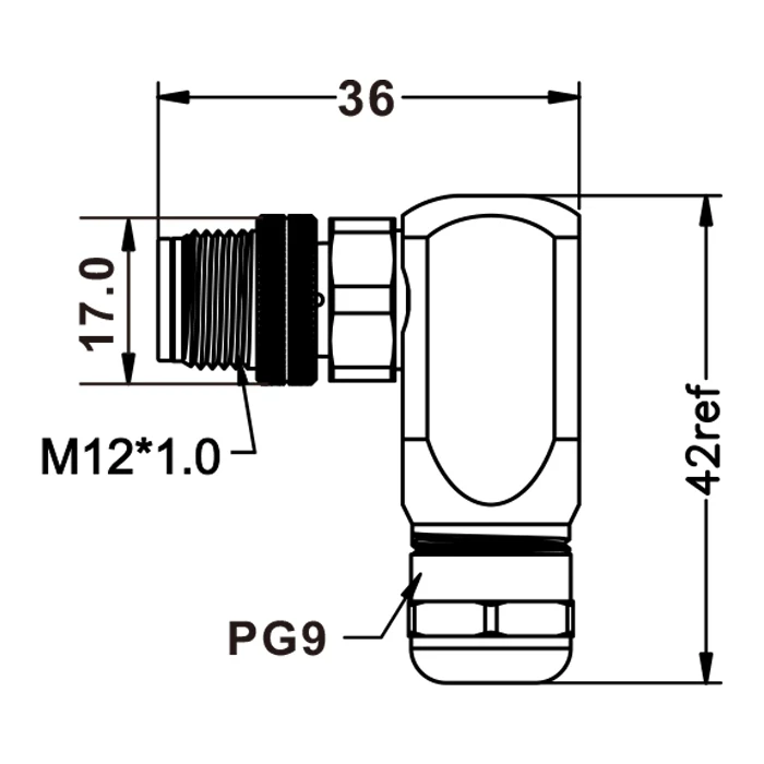 Professional Female Male Assembly Connector Pg9 With Shield 4 5 8 12 ...