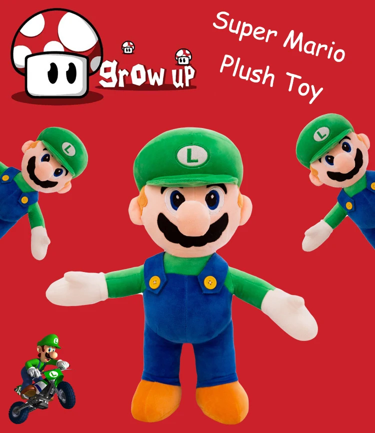 Hot Sale Red Mario Bros Plushie Toys 80cm Big Mario Stuffed Plush Doll Popular Figure Mario Bros ...