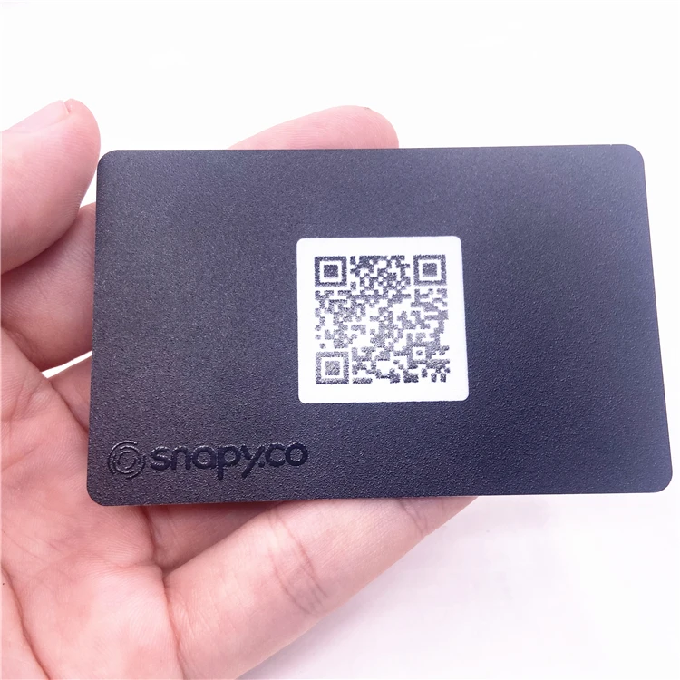 Luxury Matte Black Nfc Business Card Black Pvc Nfc Card Matte Black For ...
