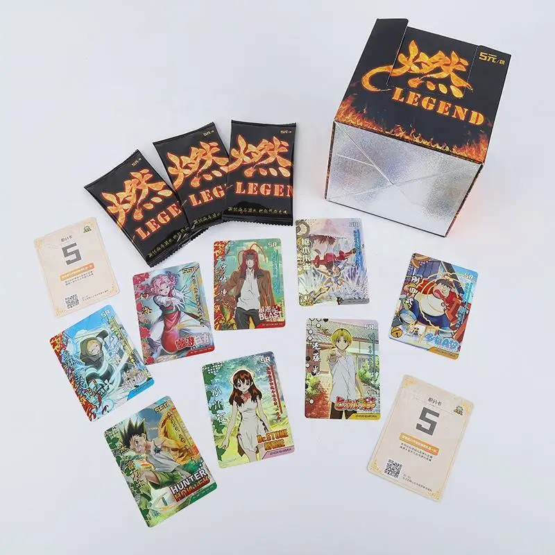 Japanese Anime Fire Legend Anime Figures Bronzing Barrage Flash Cards ...