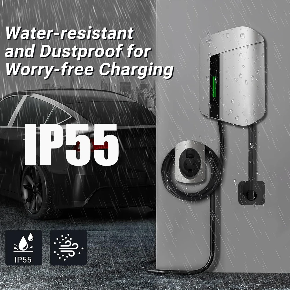 Electric Vehicle Car Ac Ev Charger 32a 7kw Type 2 Ev Charging Station ...