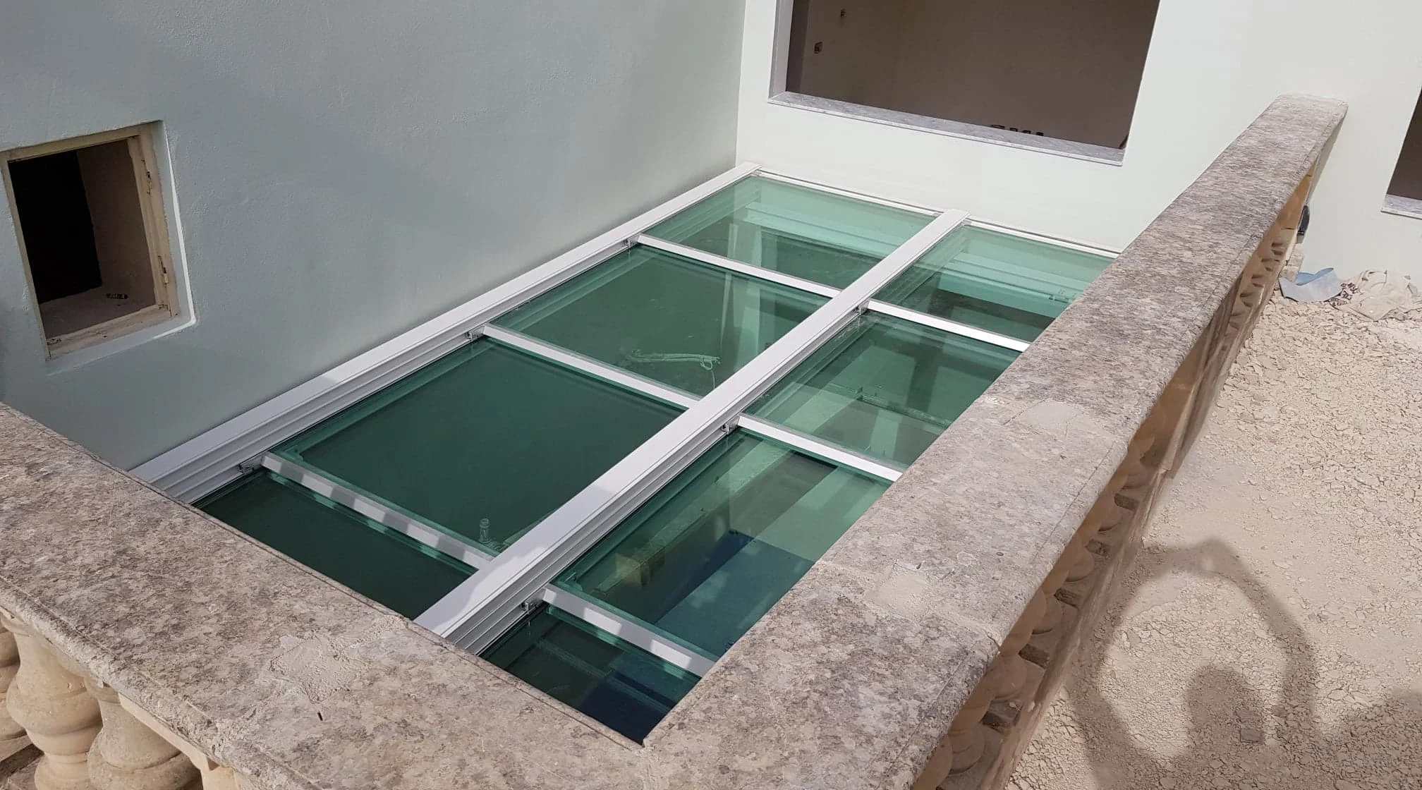 Motorised Automatic Retractable Open Air Aluminium Glass Sliding Roof