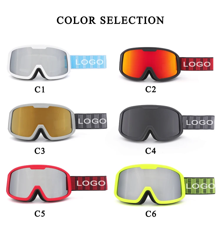 OEM Custom Logo Frameless Snow Goggle - Anti-Fog Ski Goggles