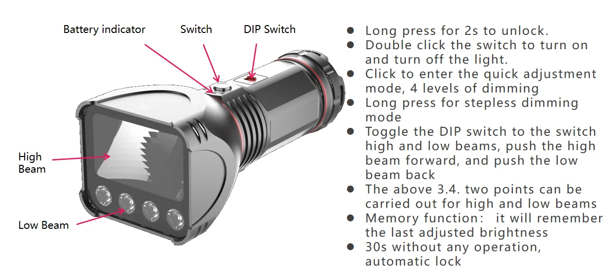 Aluminum 55w Rechargeable Portable Led Flashlight Torch Waterproof ...