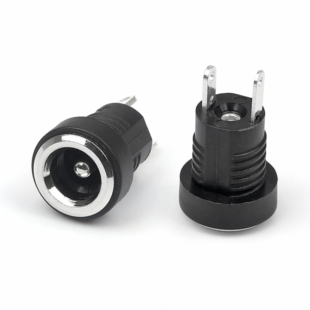 Dc022b Power Socket 2.0/2.5 Vertical Threaded Round Straight Plug Two ...