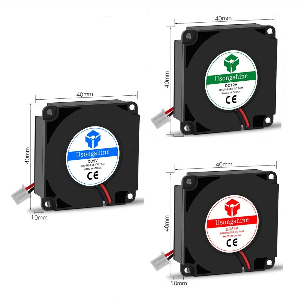 Turbine Fan Hydraulic 5v 12v 24v 40mm*10mm 4010 Dc Turbo Fan Bearing Blower Radial Cooling Fans ...