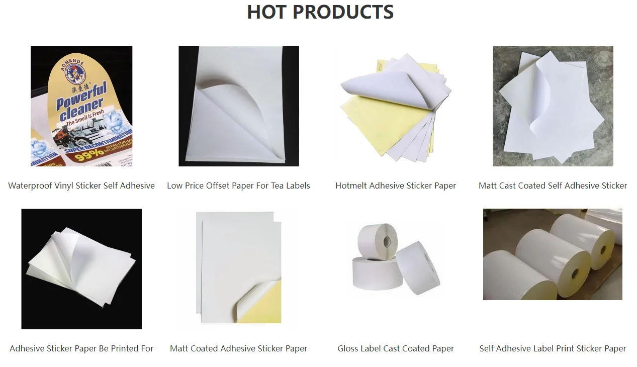 508*762mm Matt White Self Adhesive Paper Strong Glue Yellow Release ...