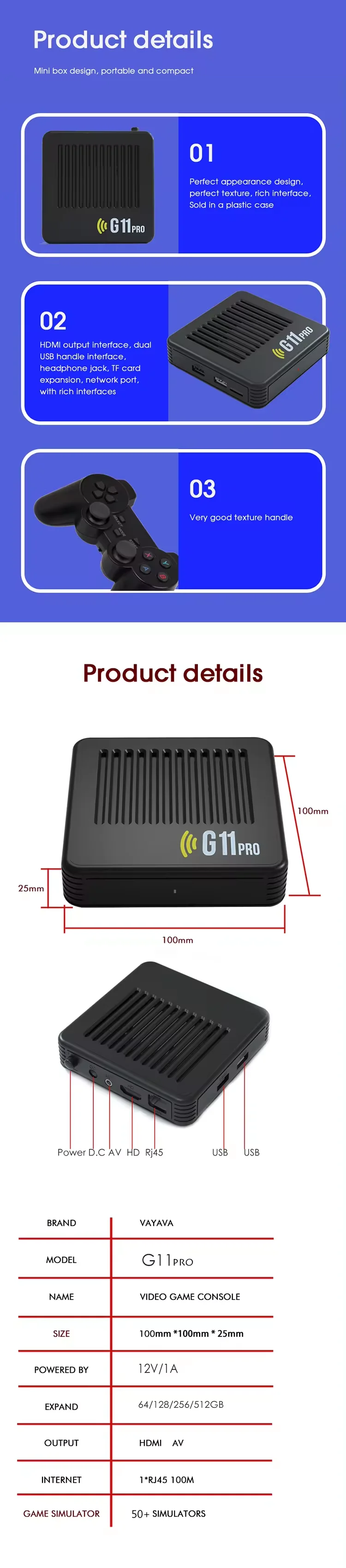 Game Box 64gb 45000 Games Dual System Support Tv Classic Retro Video ...