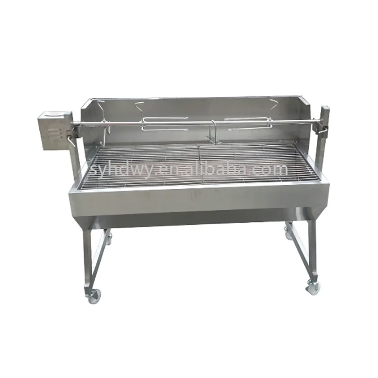 50kg 89cm Heavy Duty Stainless Steel Hog Roast Machine Bbq Spit Roaster ...