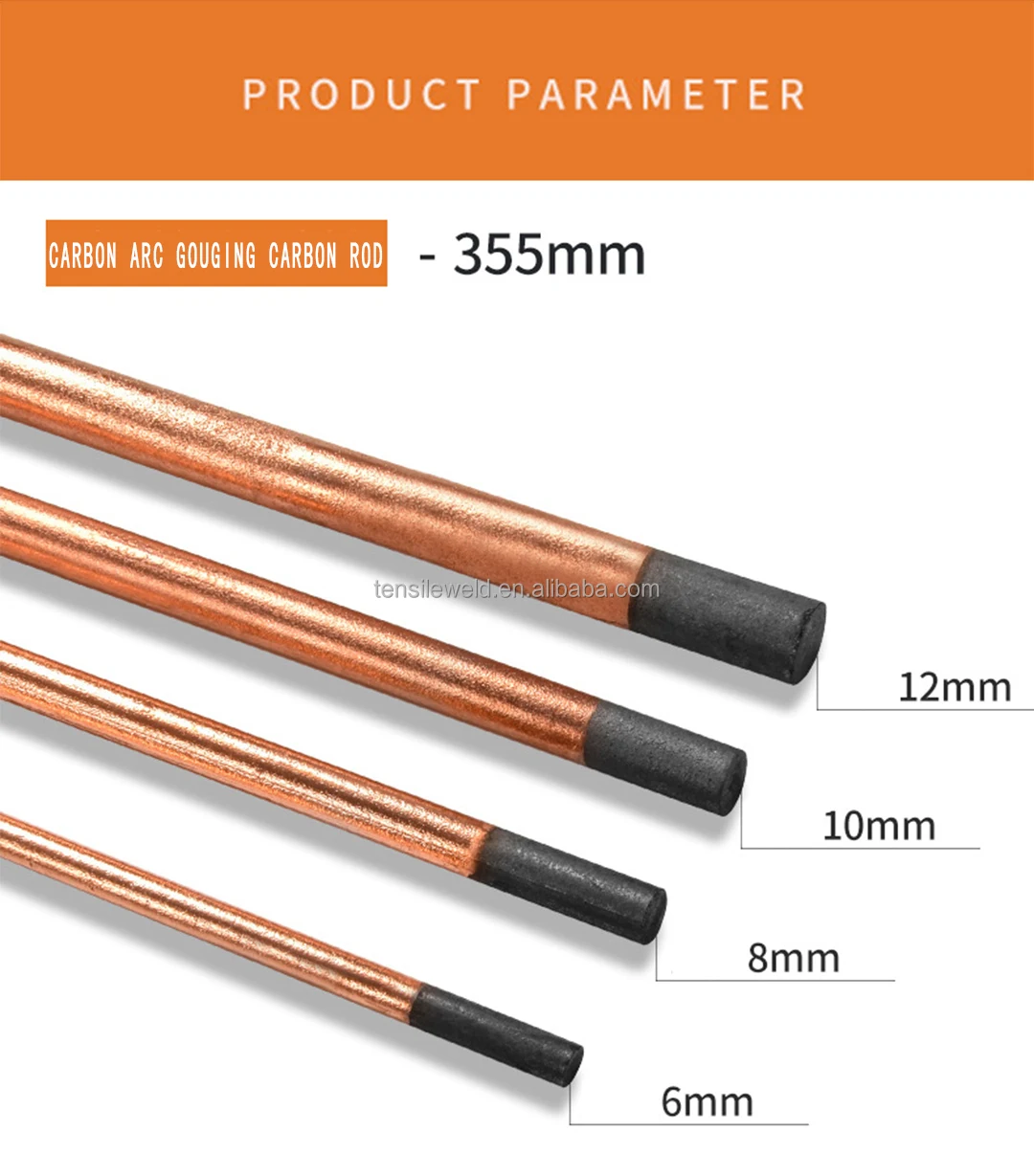China Good Price Arc Air Gouging Rods Copper Coated Carbon Electrode ...