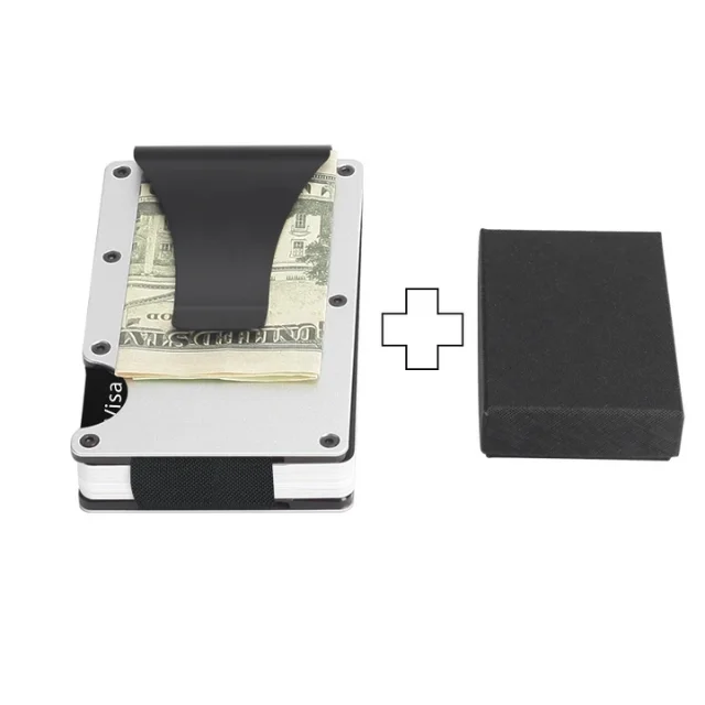 Custom Ultra Thin Cnc Minimalist Money Clips Wallet Aluminum Rfid ...