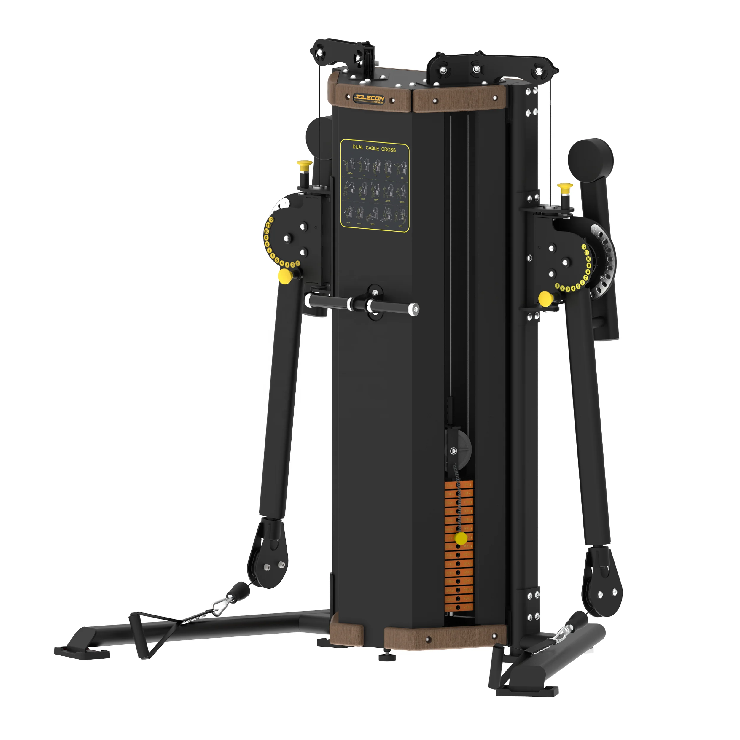 Jlc Fitness Adjustable Crossover Cable Dual Arm Pulley Machine ...