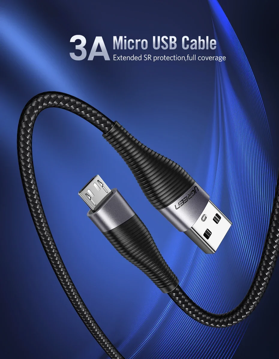 Ugreen Fast Charge Micro Usb Cable For Xiaomi Redmi Note 5 Pro 4 ...