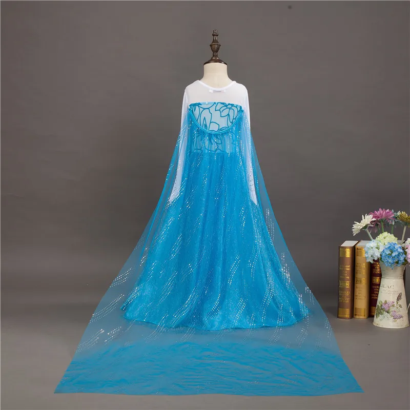 Halloween Costumes Long Dress Elsa Princess Dresses With Accessories ...