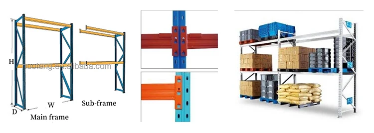 Factory Warehouse Boltless Stacking Racks System Cold Steel Heavy Duty ...